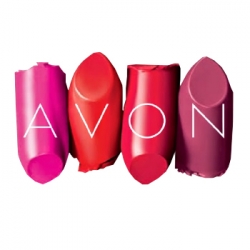 Avon Name Badges / Name Tags with Broken Lipstick Logo