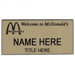 Gold McDonalds Name Badge